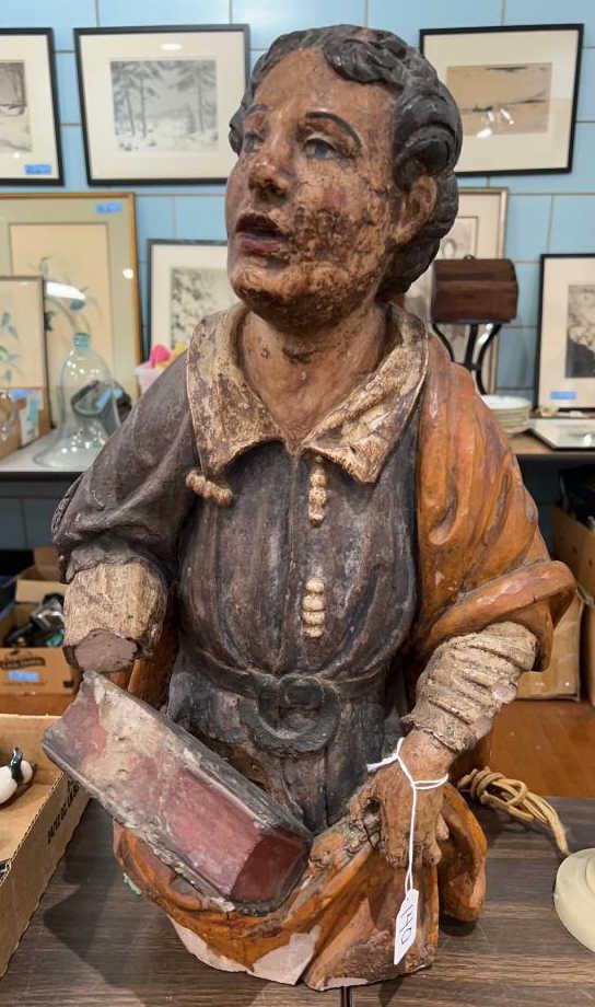 Antique Plaster Figure Of A Boy