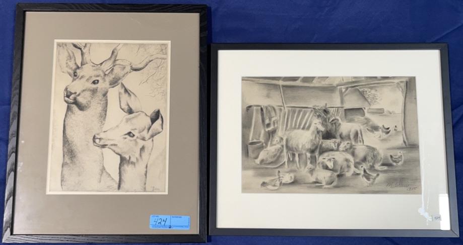 Luis Quintanilla & M. Allen Animal Etchings