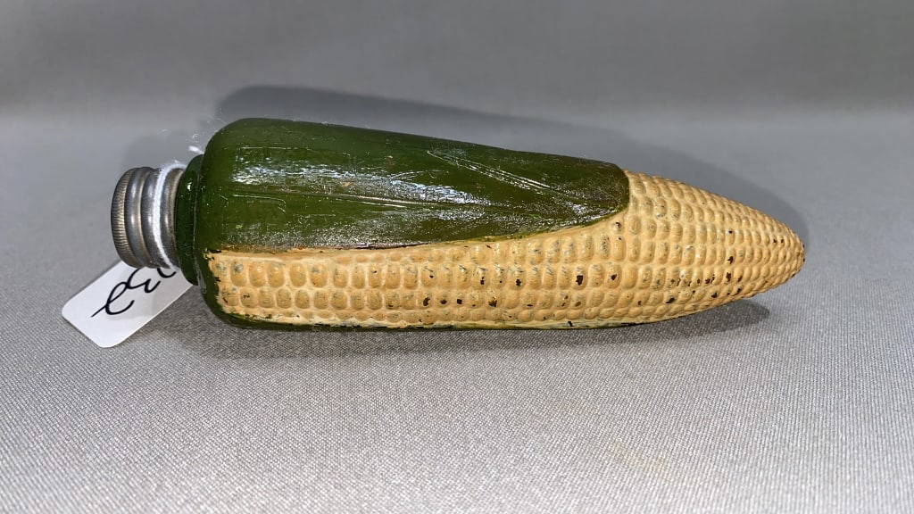 Antique Corn Shaped Flass Flask Auction