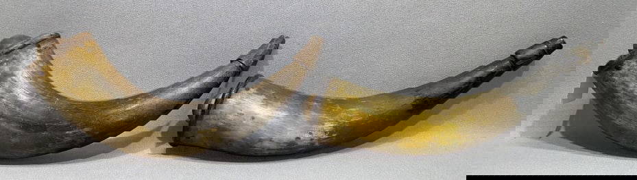 Pair Of Large Antique Powder Horns Auction
