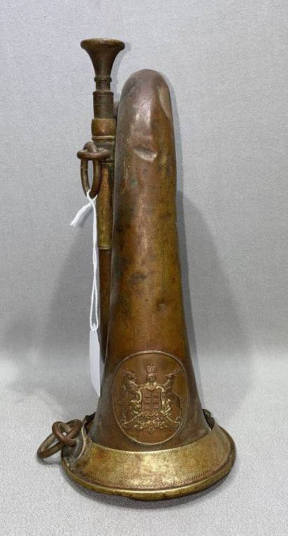 Antique Bugle W/ Shield Decoration Auction