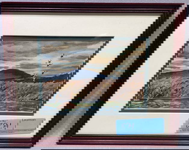 Arthur D. Fuller Watercolor Of A Duck Hunter Auction