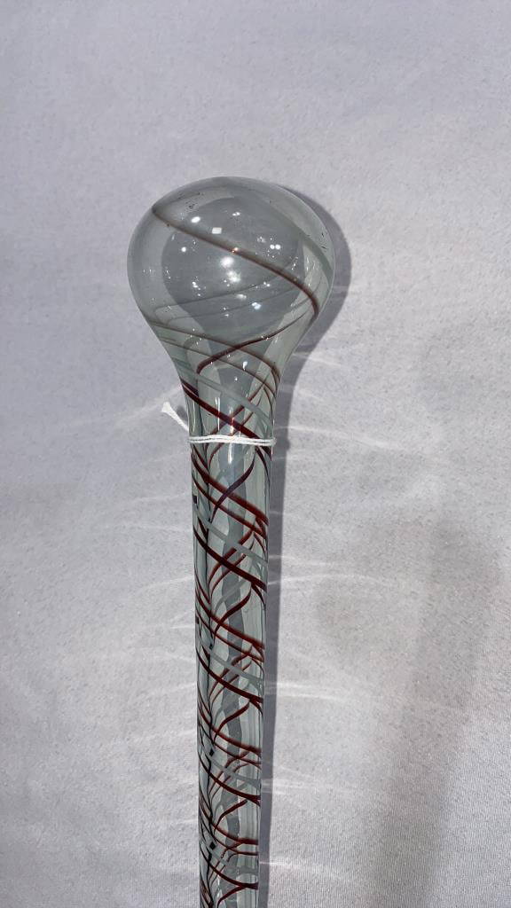 Antique Green, Red, & White Parade Cane Auction