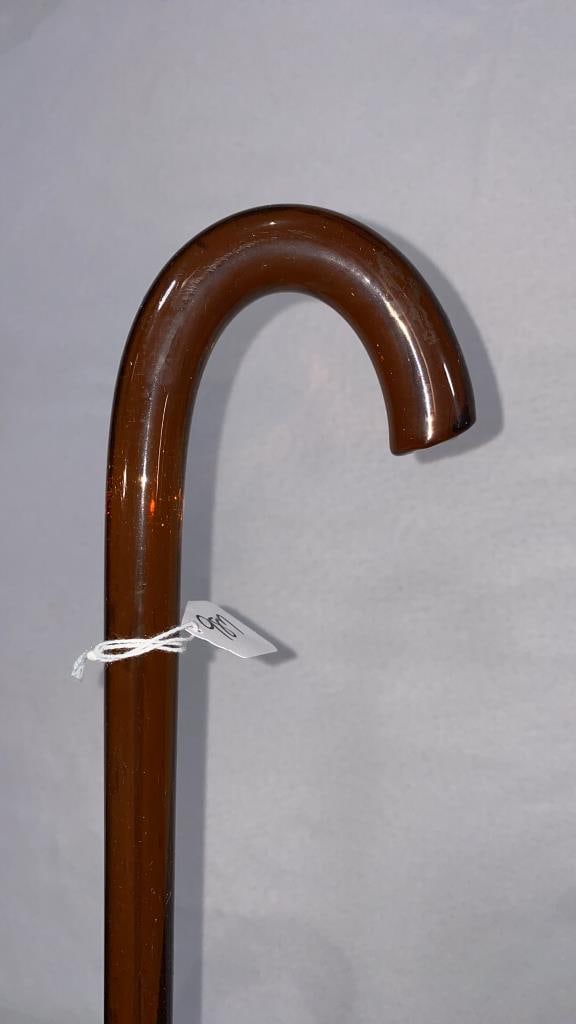 Antique Amber Hand Blown Parade Cane Auction