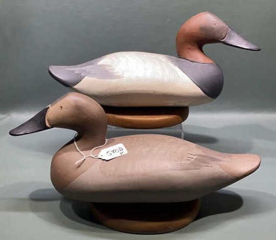 Pair Madison Mitchell Canvasback Decoys Auction