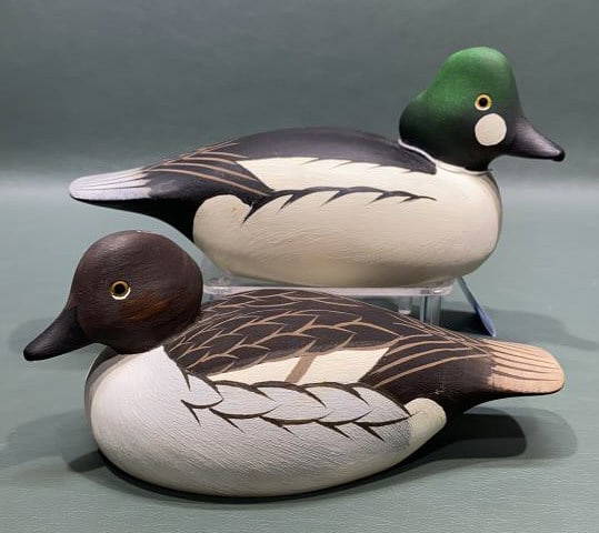 Pair Barry Fuchs Mini Goldeye Decoys Auction