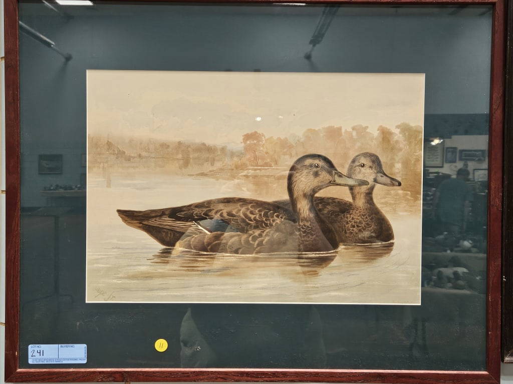 Alexander Pope Black Duck Lithograph Auction