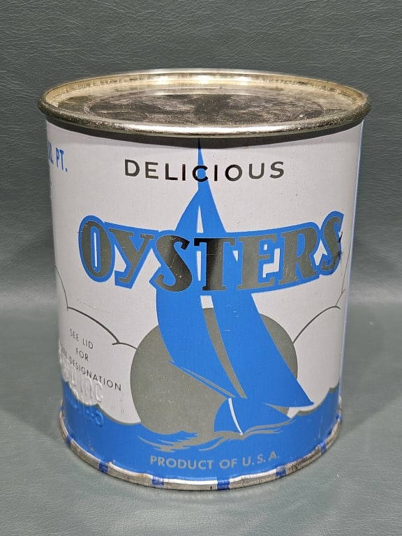 Hubbards Pier Rockhall Md Pint Oyster Can Auction