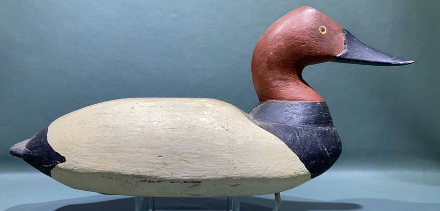 Susquehanna River Canvasback Drake Decoy Auction