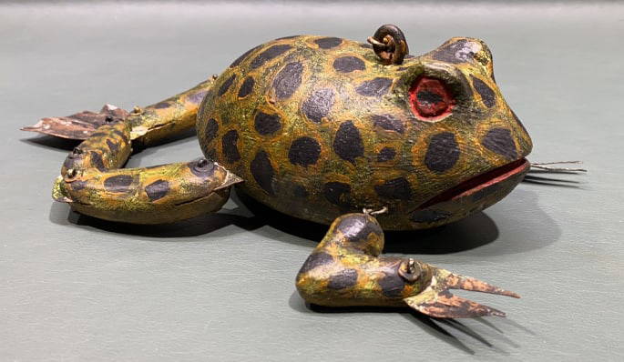 Reggie Birch Folk Art Bull Frog Auction