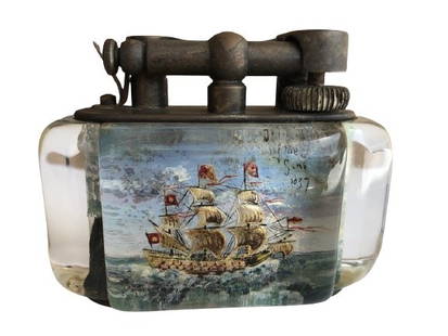 Vintage Dunhill Table Lighter Royal Navy