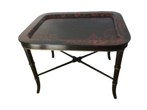 Vintage Chinoiserie Ebonized Tray Table (#0400) on Jan 08, 2023 | SB ...