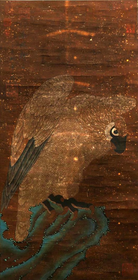 A Chinese Eagle Painting, Zhao Ji Mark Auction