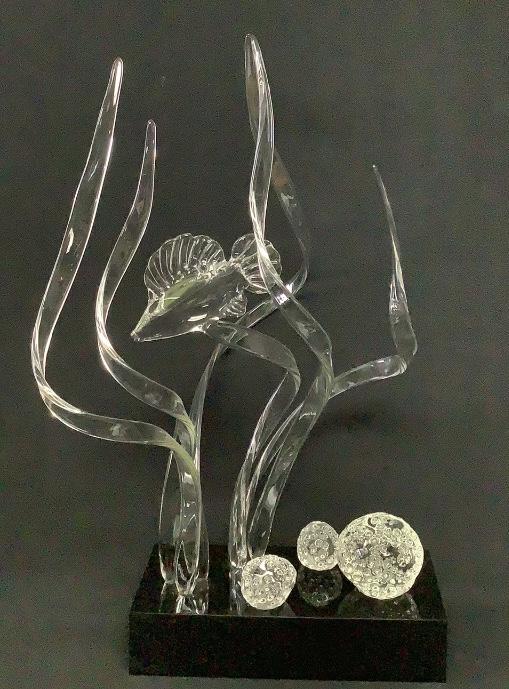 Searching For Food Crystal Sculpture By Guyol #142/900. Signed. Guyol ...