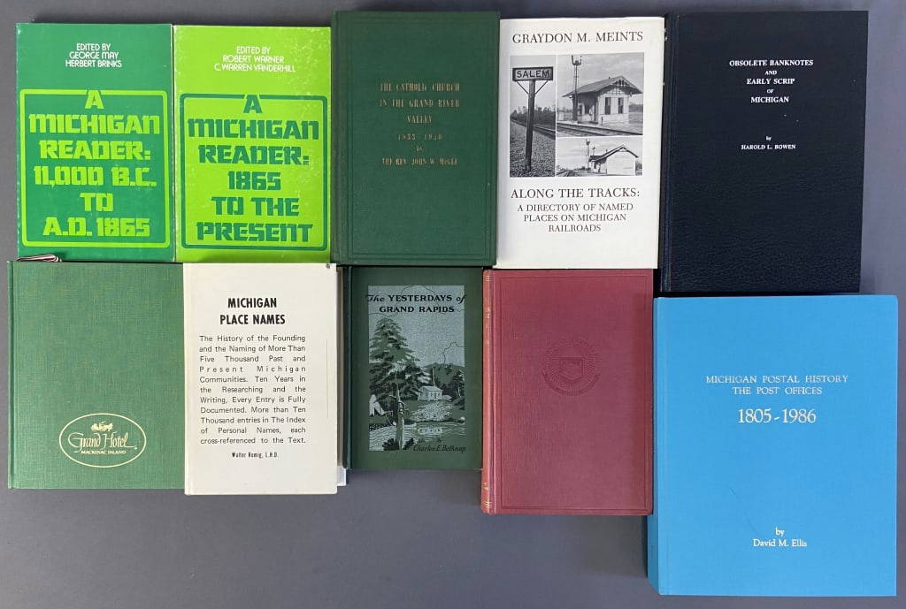 10 Michigan Books, History, Postal, Place Names Michigan Postal History ...