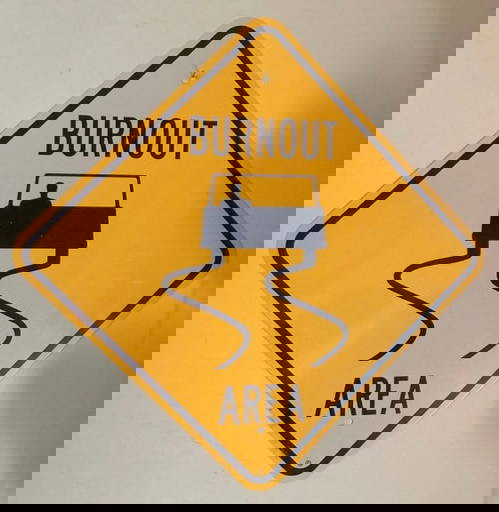 Metal Burnout Traffic Sign Measures 24"x 24". Please See Images For ...