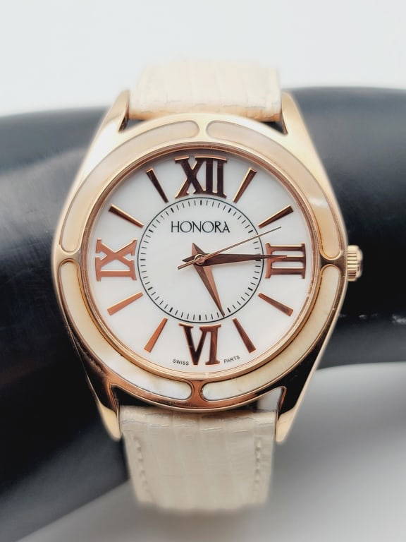 Honora Mother Of Pearl White Watch Watch Measures 8.5" Watch Is Not ...