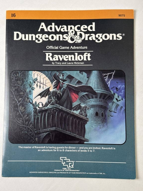 Vintage Tsr Advanced Dungeons & Dragons Module 16 Ravenloft 9075;good ...