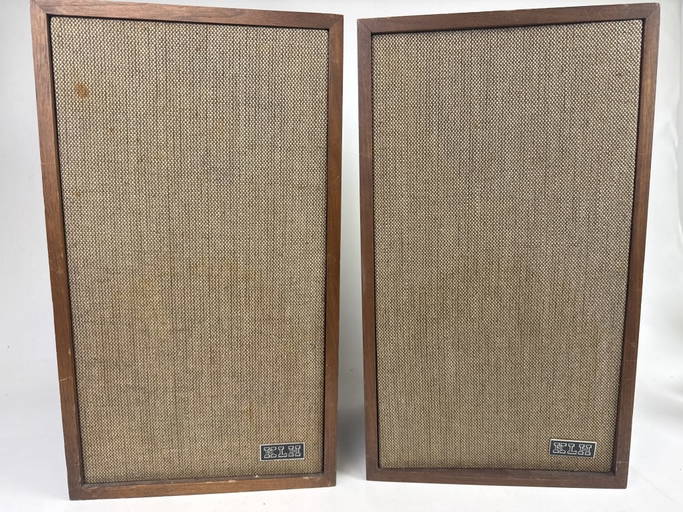 Vintage Klh Model 24 2 Way Loudspeakers Pair Untested. Surrounds Intact.