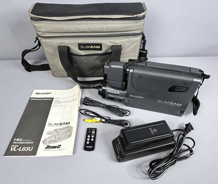 Sharp Slimcam Vhs Vl-l63u Video Camcorder Sharp Slimcam Vhs Camcorder ...