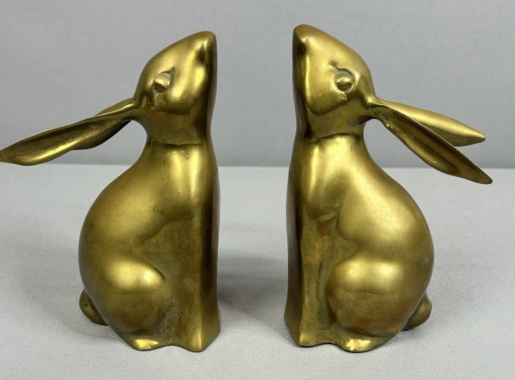 Pair Of Brass Rabbit Bookends Pair Of Brass Rabbit Bookends - Jun 16 ...