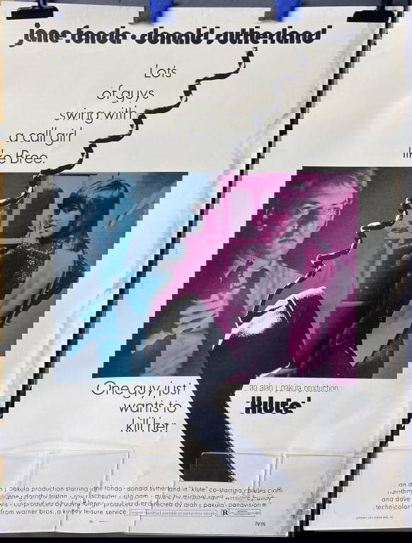 Vintage Movie Poster Klute 1971 Movie Poster For Klute Starring Donald ...