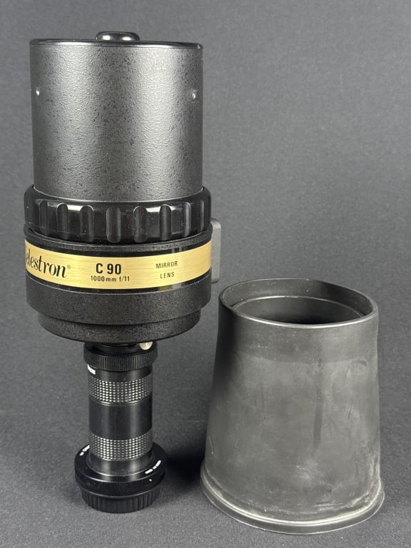 Celestron C 90 1000mm F11 Mirror Lens Canon Mount Untested. 13 X 6 ...