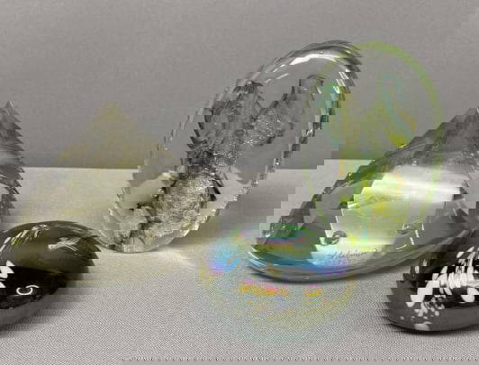 3pc Lot Signed Vintage Glass Paperweights Lot Of 3 Signed Paperweights ...