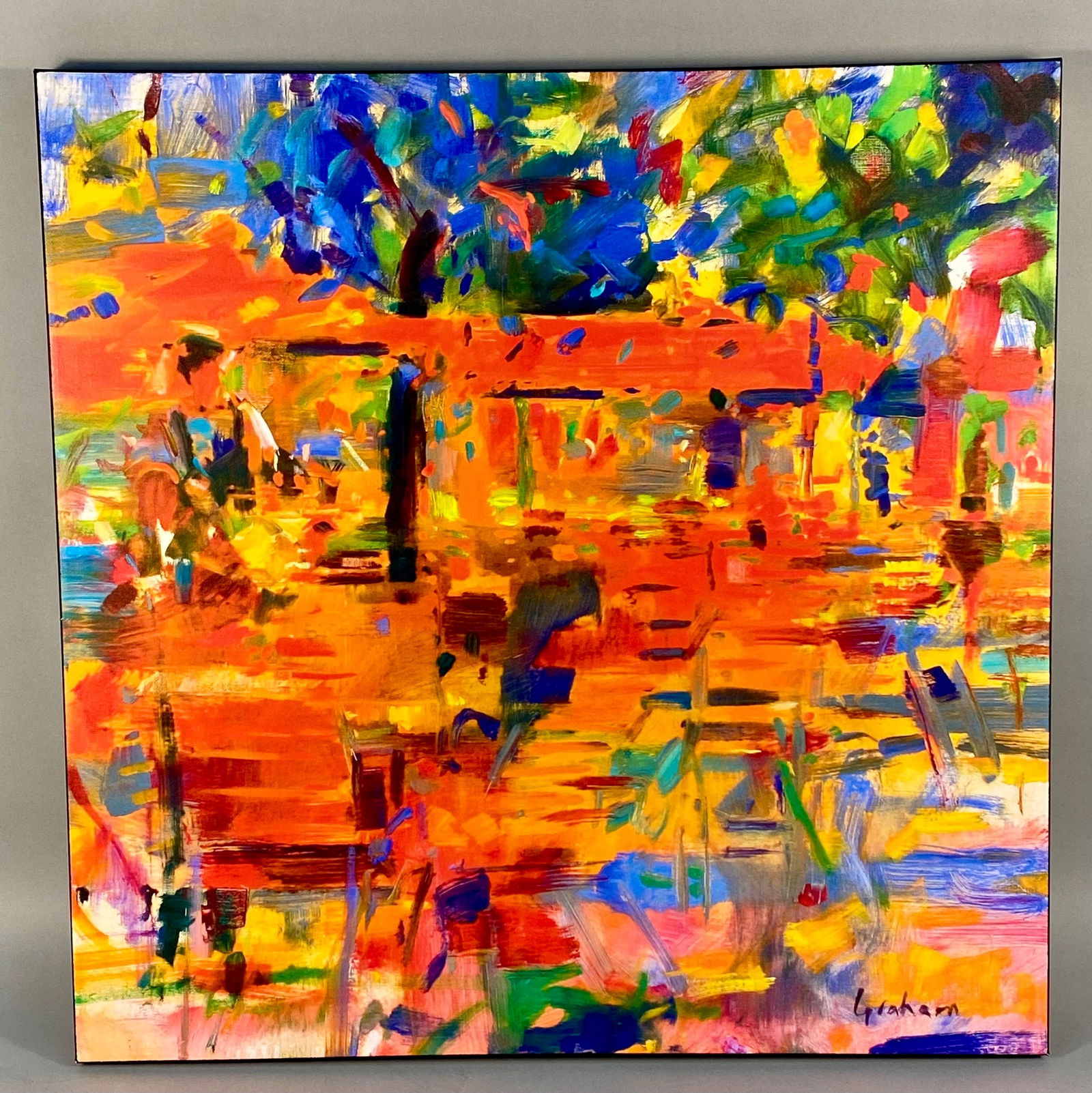 Peter Graham, 'falling Leaves, Paris', Painting Print On Canvas Auction