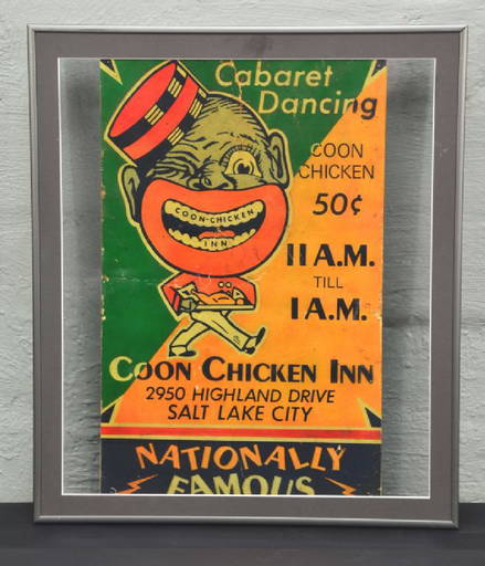 Black Memorabilia Poster “coon Chicken Inn”