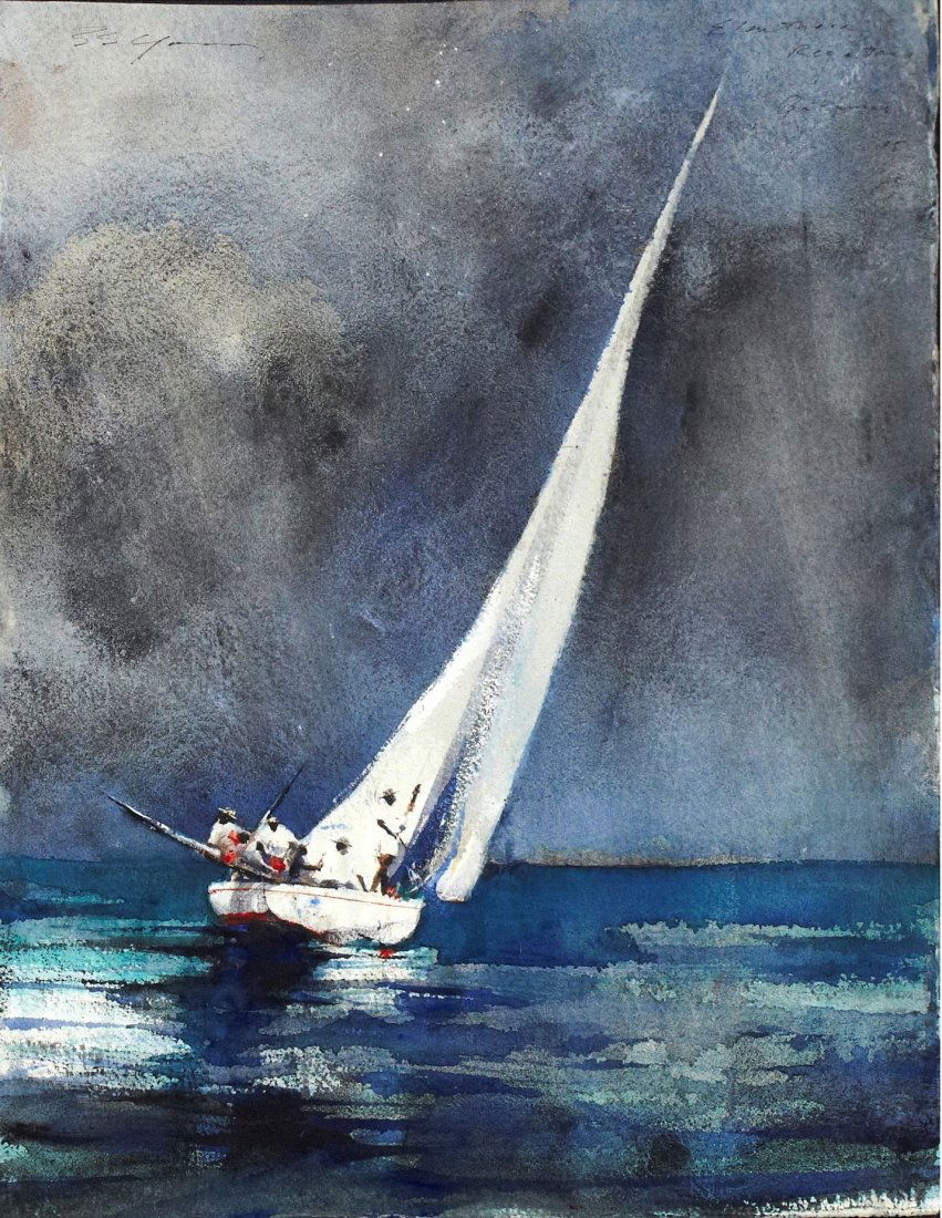 Listed Artist Stephen Scott Young Watercolor "Eleuthera - Feb 10, 2013 ...