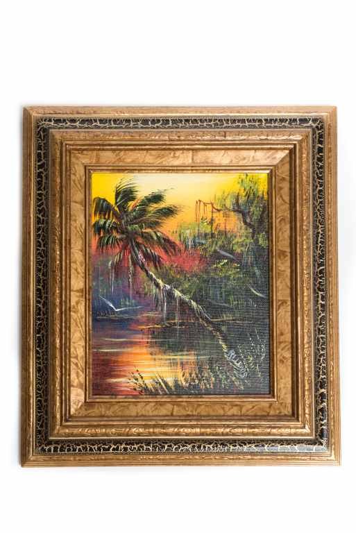 Rl Lewis, Highwaymen Listed Artist, Oil On Board