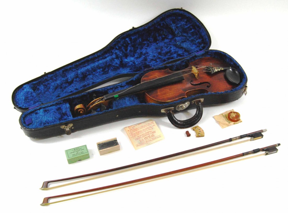 Antique Ruggeri Style Violin with Dodd Bow, Case,