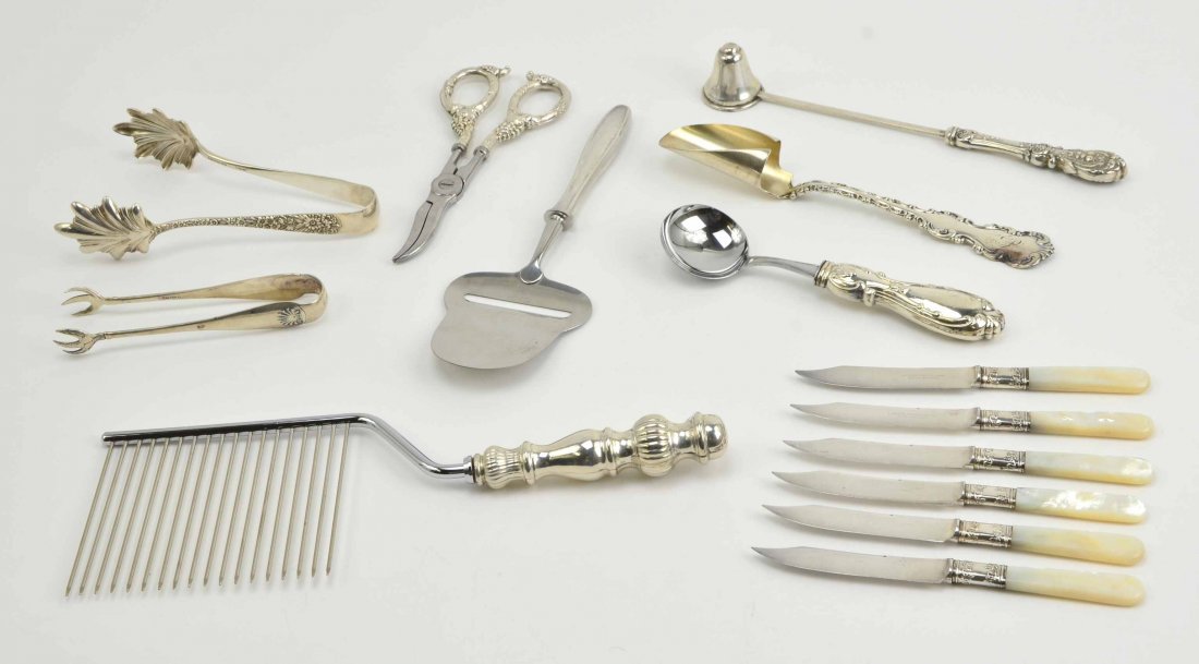 14 Pc Collection Of Sterling Silver Serving Pieces