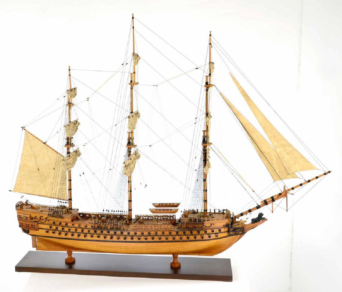 Vintage European First Rate Ship Model