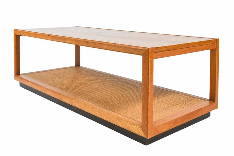 Teak Danish Modern Parson Style Cocktail Table