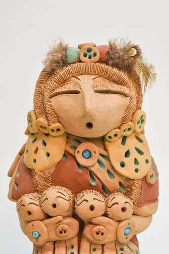 13" Cheyenne Jim Pottery Storyteller Navajo Figure