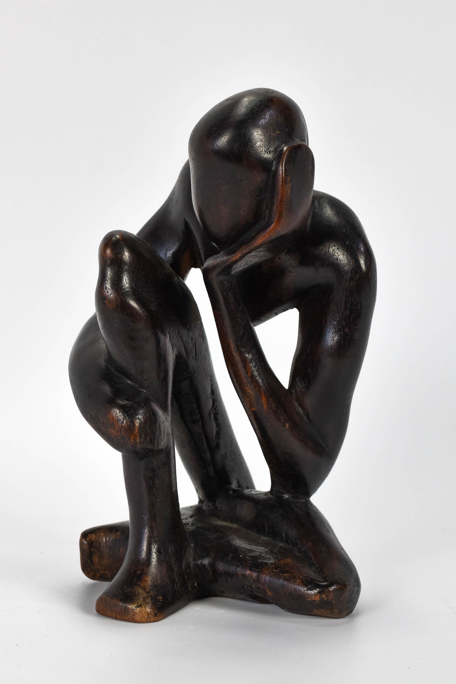 Chanuo African Modernist Wood Sitting Man Sculpture - Jan 05, 2022 ...