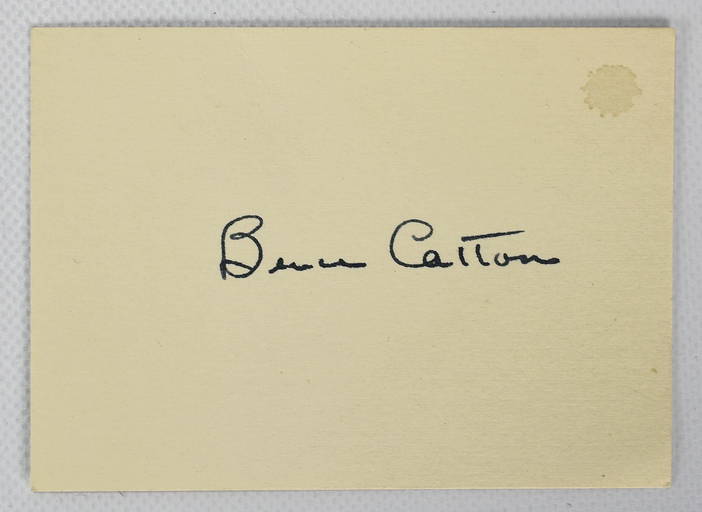 Bruce Catton Signed Cut Card Civil War Historian (#0007) on Jan 28 ...