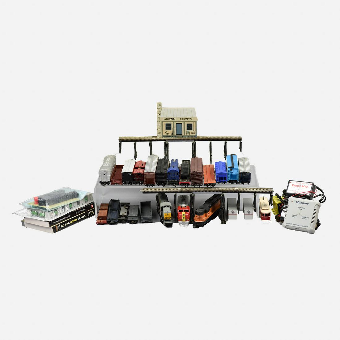 Box Of Various Vintage Ho Scale Train Parts