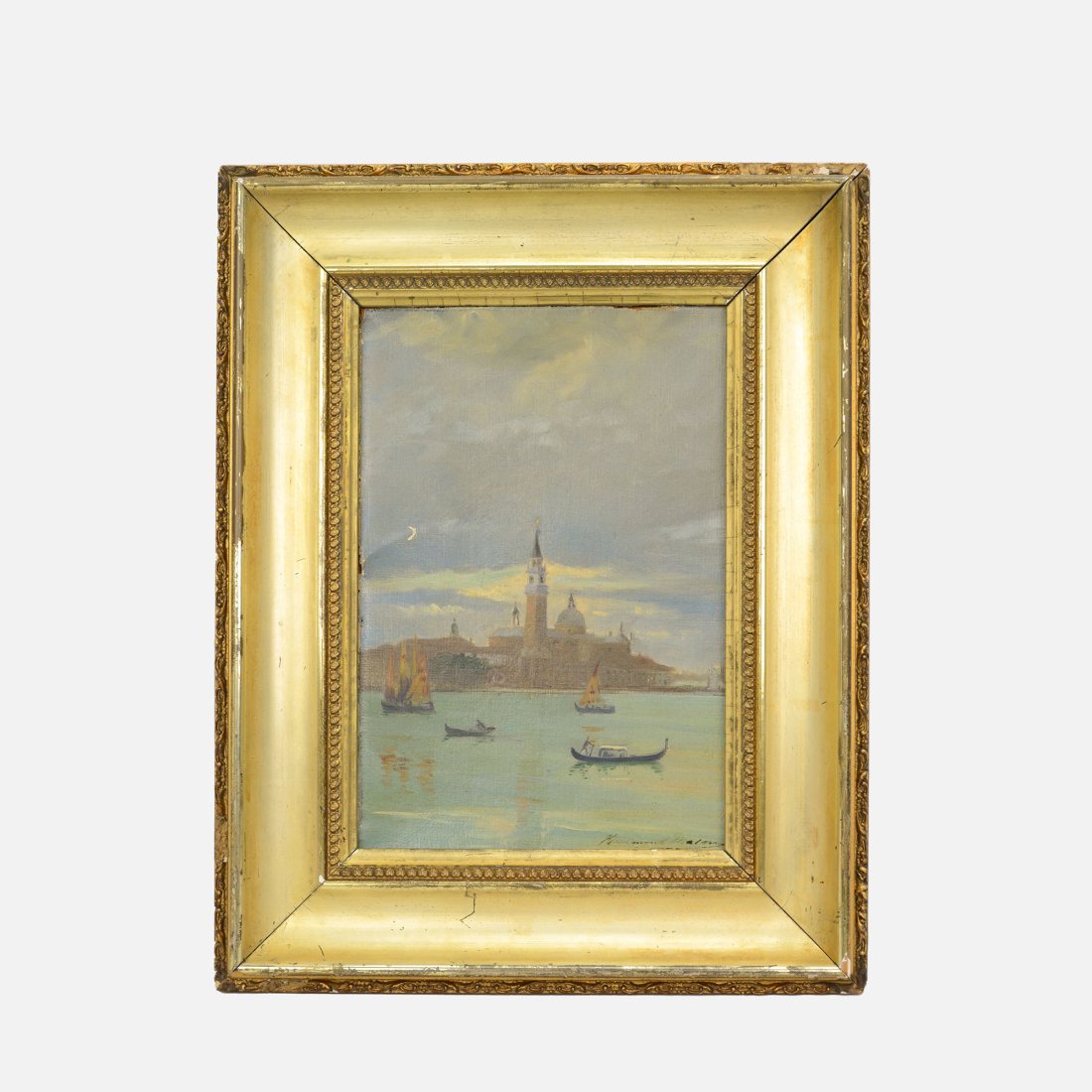 Mason, Hammond (1903 1939) Antique Oil Painting Venice Seascape