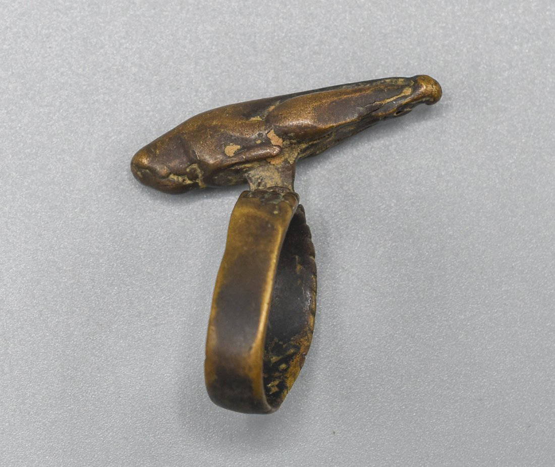 Old African Senufo Copper Grasshopper Locust Amulet Ring (#0056) on Mar ...