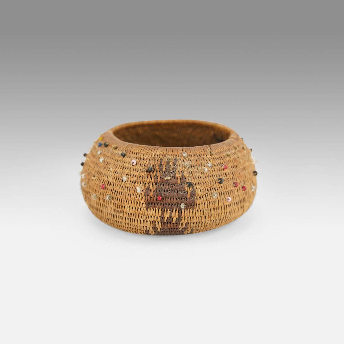 Antique Pomo Native American Indian Tribal Treasure Basket With Trade ...