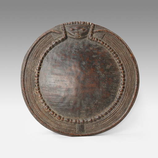 Yoruba African Carved Wood Owo Divination Board Tribal Opan Ifa Round ...