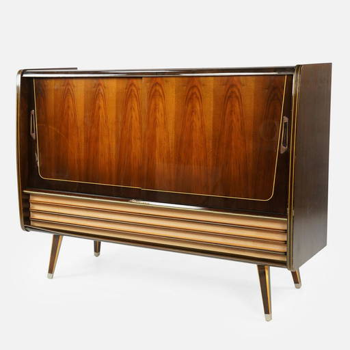 German Schaub Lorenz Ballerina Konzert Tube Stereo 59 Mcm Lp Record Console