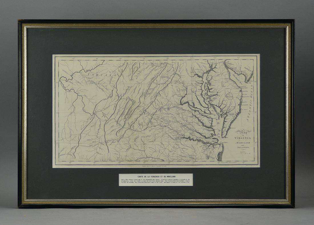 1794 Map Of Virginia, Maryland And Deleware By Jedidiah Morse