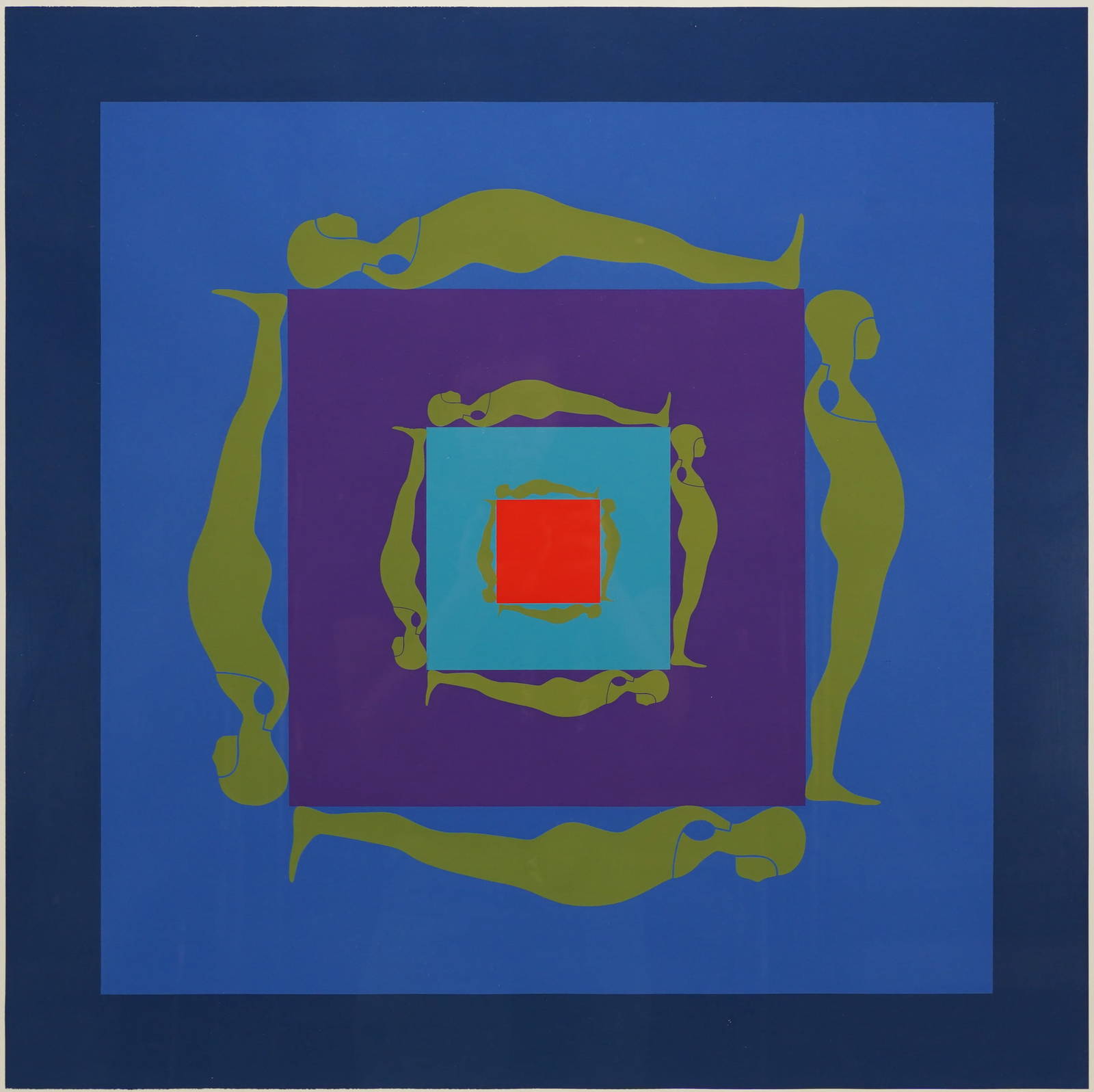 Trova, Ernest. Falling Man Pace Gallery Framed Silkscreen Print Auction