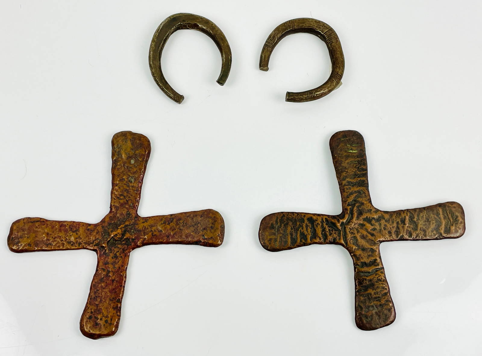 Antique Belgian Congo Katanga Cross Drc African Tribal Copper Currency ...