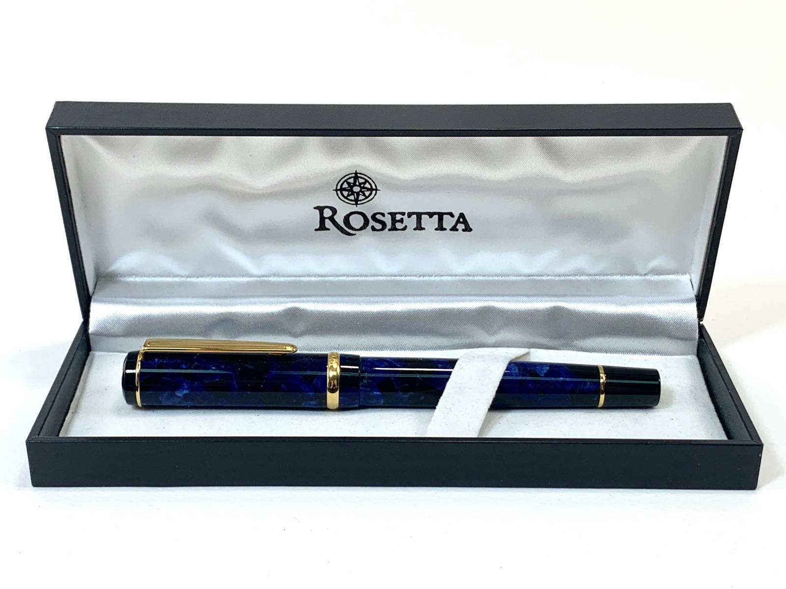 Rosetta Blue Pearl And Gold Fountain Pen W/box Auction