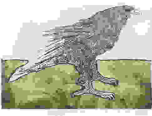 Leonard Baskin "crow" Artist Proof Etching Framed Print Auction